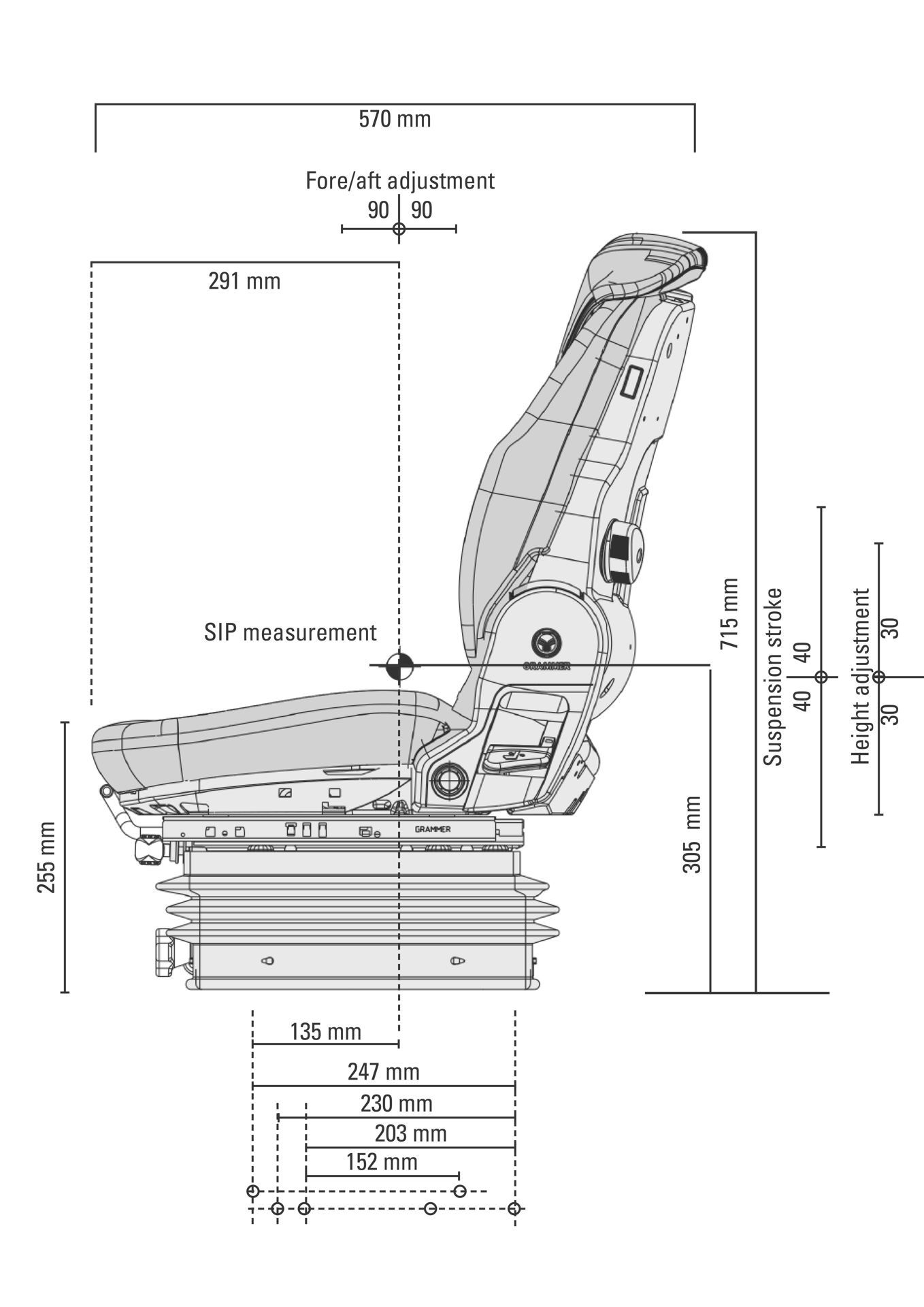 Grammer Compacto Basic W Seat. Grammer Seating UK