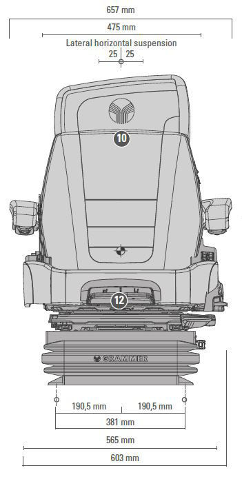 Grammer Maximo XT Evolution Dynamic Seat. Grammer Seating UK
