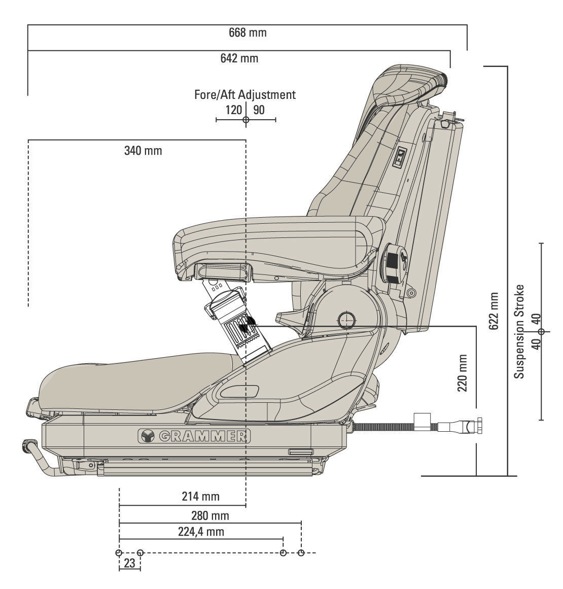 Grammer Primo XM Plus Seat. Grammer Seating UK